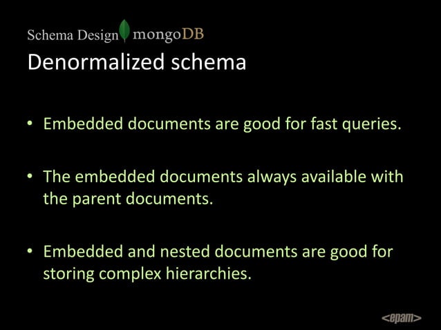 Meetup#2: MongoDB Schema Design | PPT