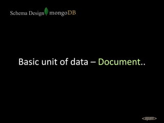 Meetup#2: MongoDB Schema Design | PPT