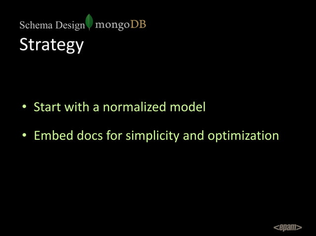 Meetup#2: MongoDB Schema Design | PPT