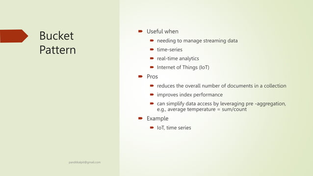 Mongodb Schema Pattern Kalpit Pandit Pptx