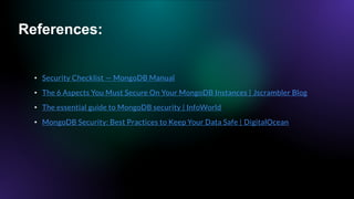 MongoDB Security Features | PDF