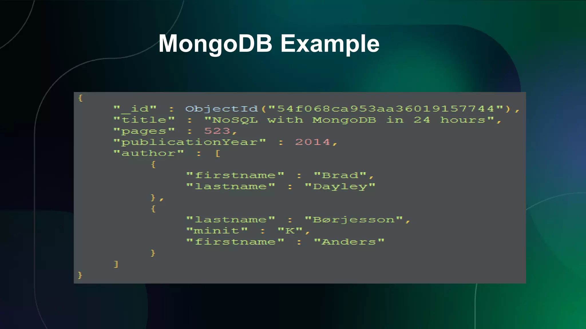MongoDB seminar | PPSX