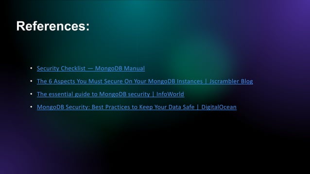 MongoDB seminar | PPSX