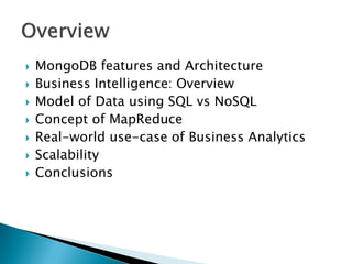 MongoDB MapReduce Business Intelligence | PPT