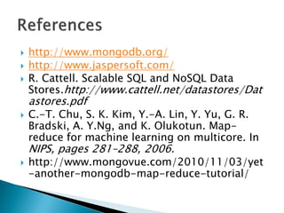 MongoDB MapReduce Business Intelligence | PPT