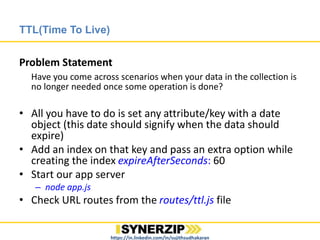 Mongo db tips and advance features | PPTX