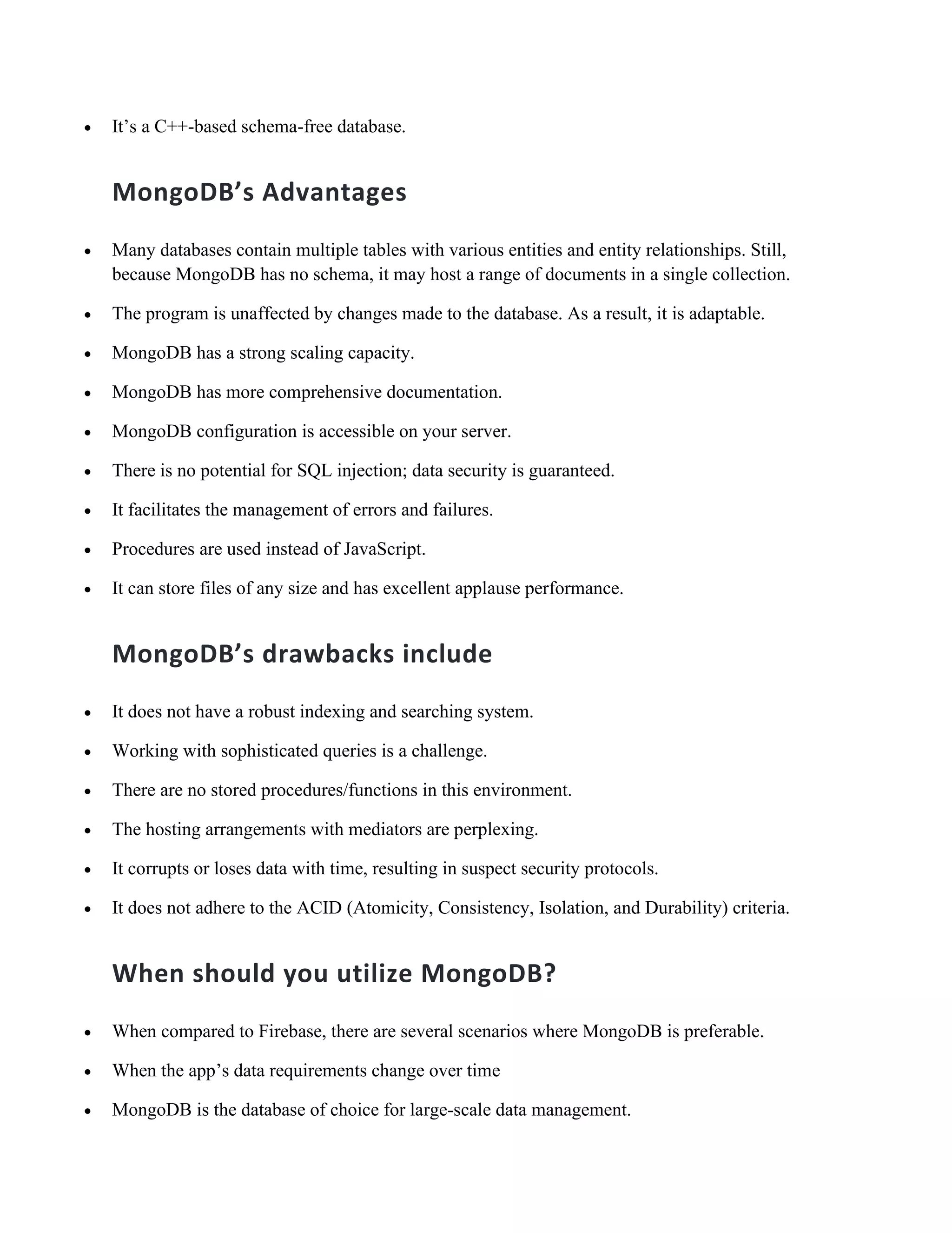 MongoDB vs Firebase | PDF | Databases | Computer Software and Applications