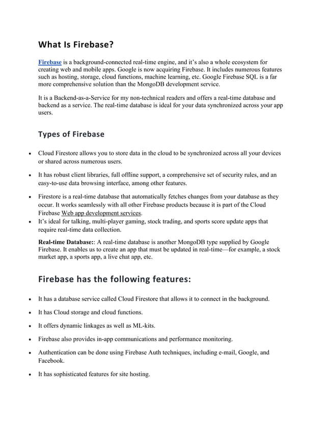 MongoDB vs Firebase | PDF | Databases | Computer Software and Applications