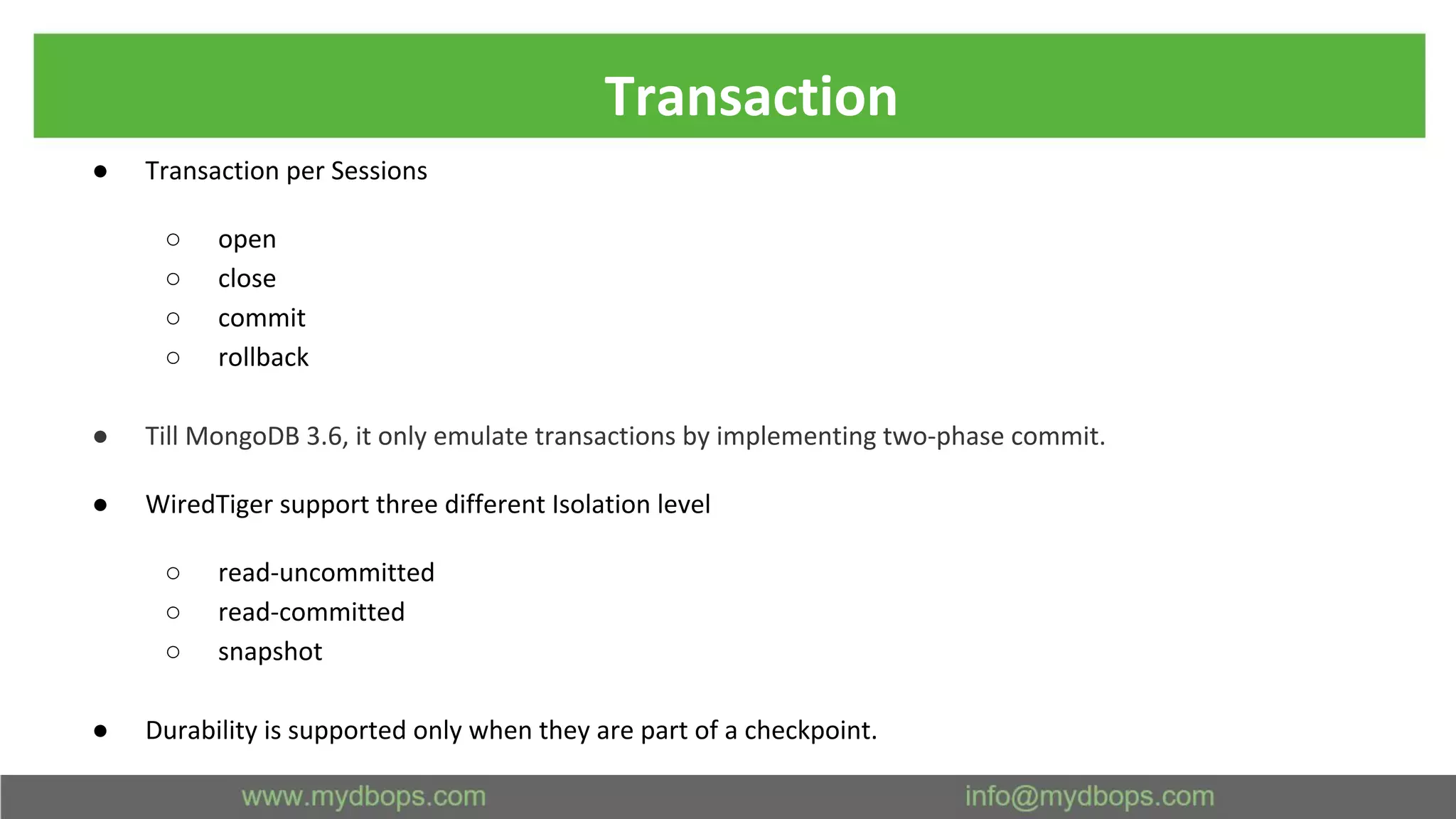 MongoDB WiredTiger Internals: Journey To Transactions | PPT