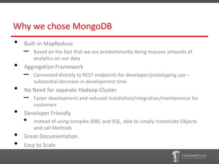 MongoDB for Spatio-Behavioral Data Analysis and Visualization | PPT