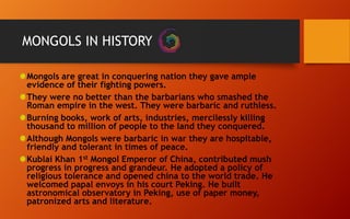 MONGOLS CONQUEST | PPT