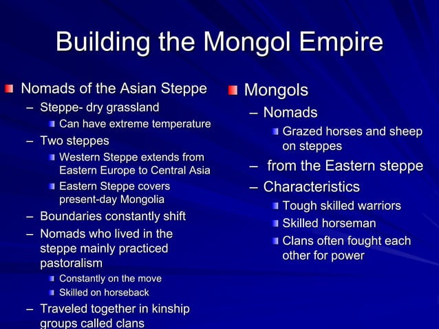 Mongol Empire Chingis khaan Amazing leadership.ppt