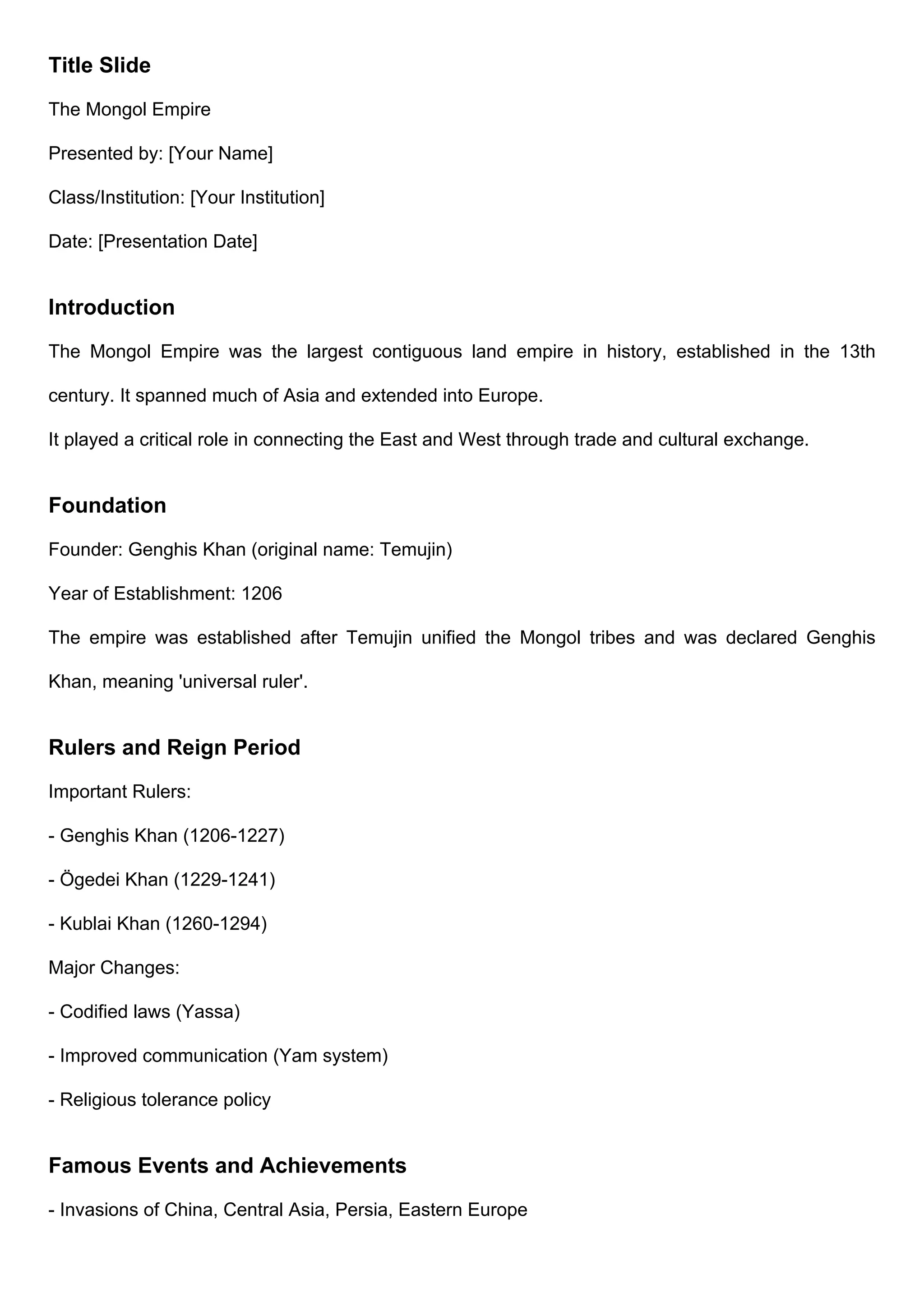 Mongol_Empire_Presentation .....Share more | PDF