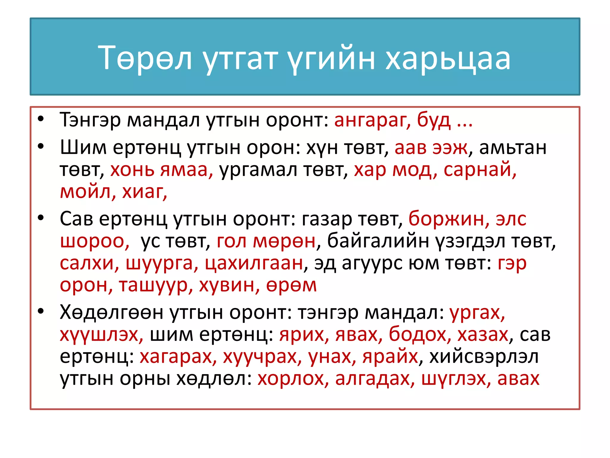 Mongol helnii torol uge sudlal | PPTX