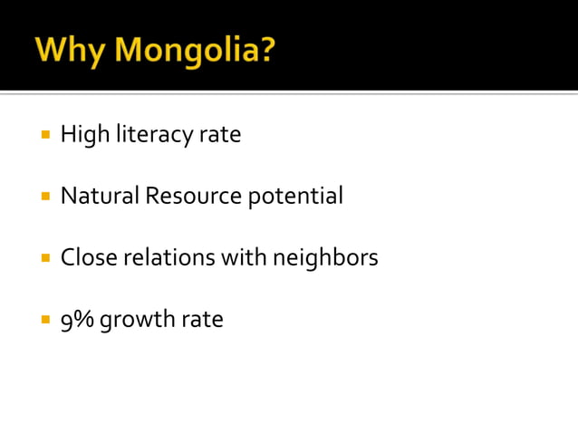 Mongolian Development Project | PPTX