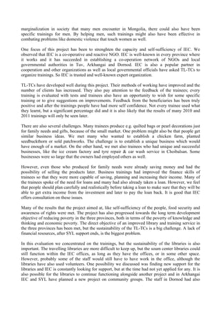 Mongolia evaluation final | PDF | Vocational Training | Careers