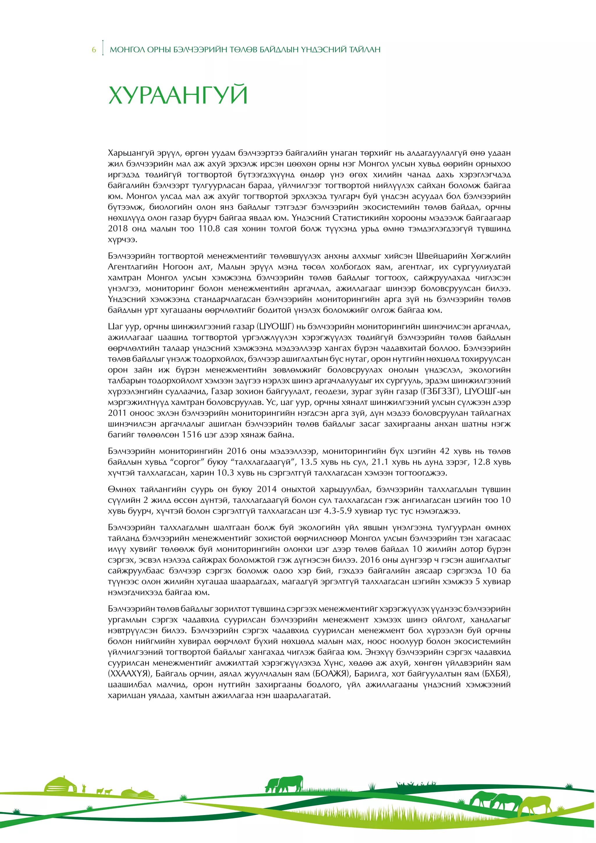 Монгол орны бэлчээрийн төлөв байдлын үндэсний тайлан | PDF