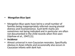 Mongolian spot | PPTX