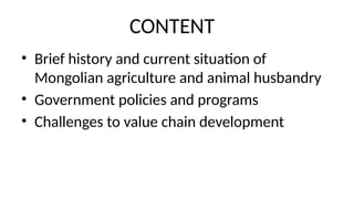 MONGOLIA PRESENTATION on supply chain logistics | PPT