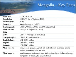 30.10.2013 Mongolia’s minerals future and development, Otgochuluu Ch | PPT