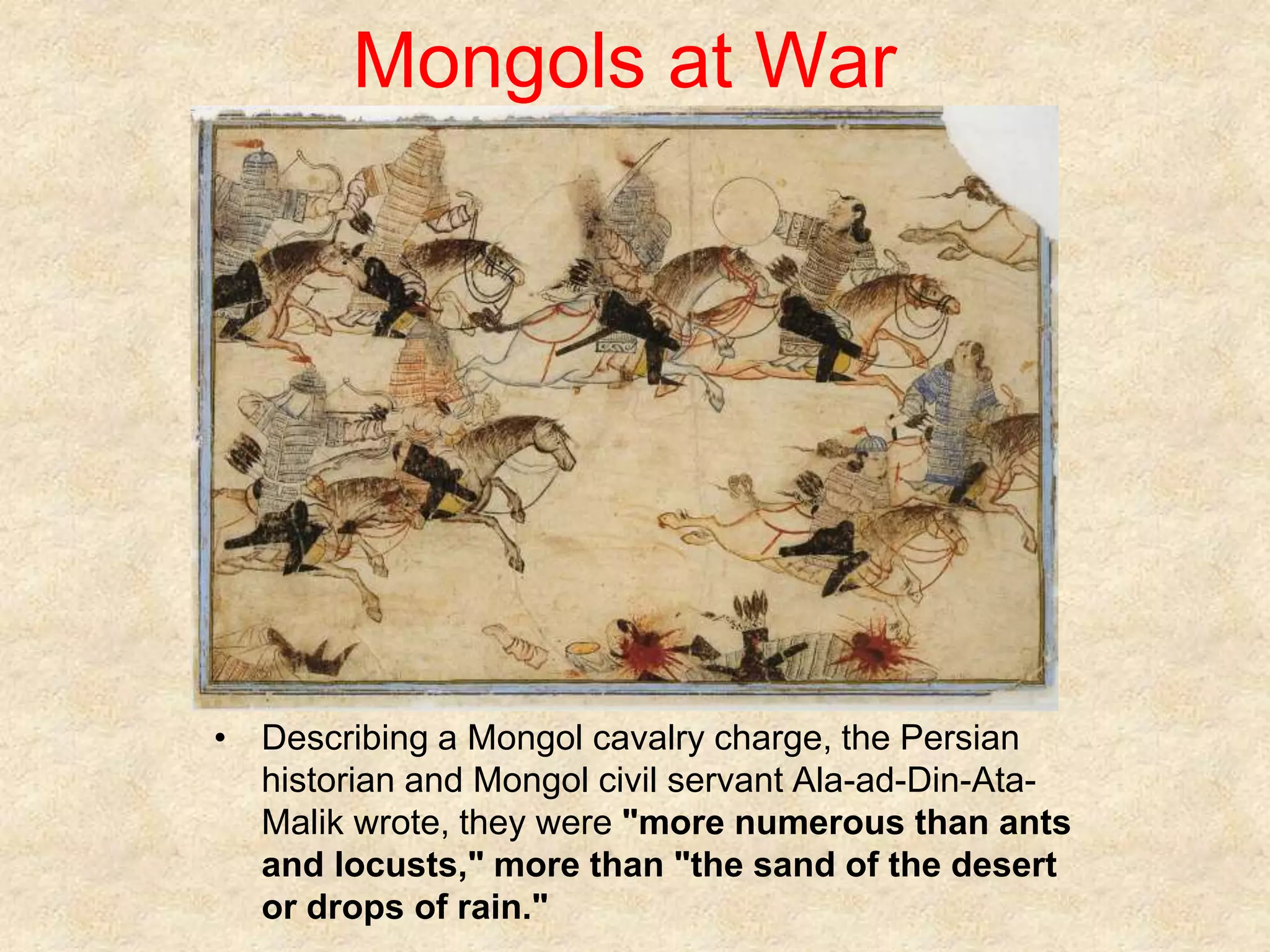 Mongols Genghis Khan origins society, empire | PPTX