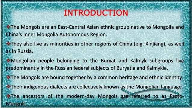 Mongol tribes | PPT