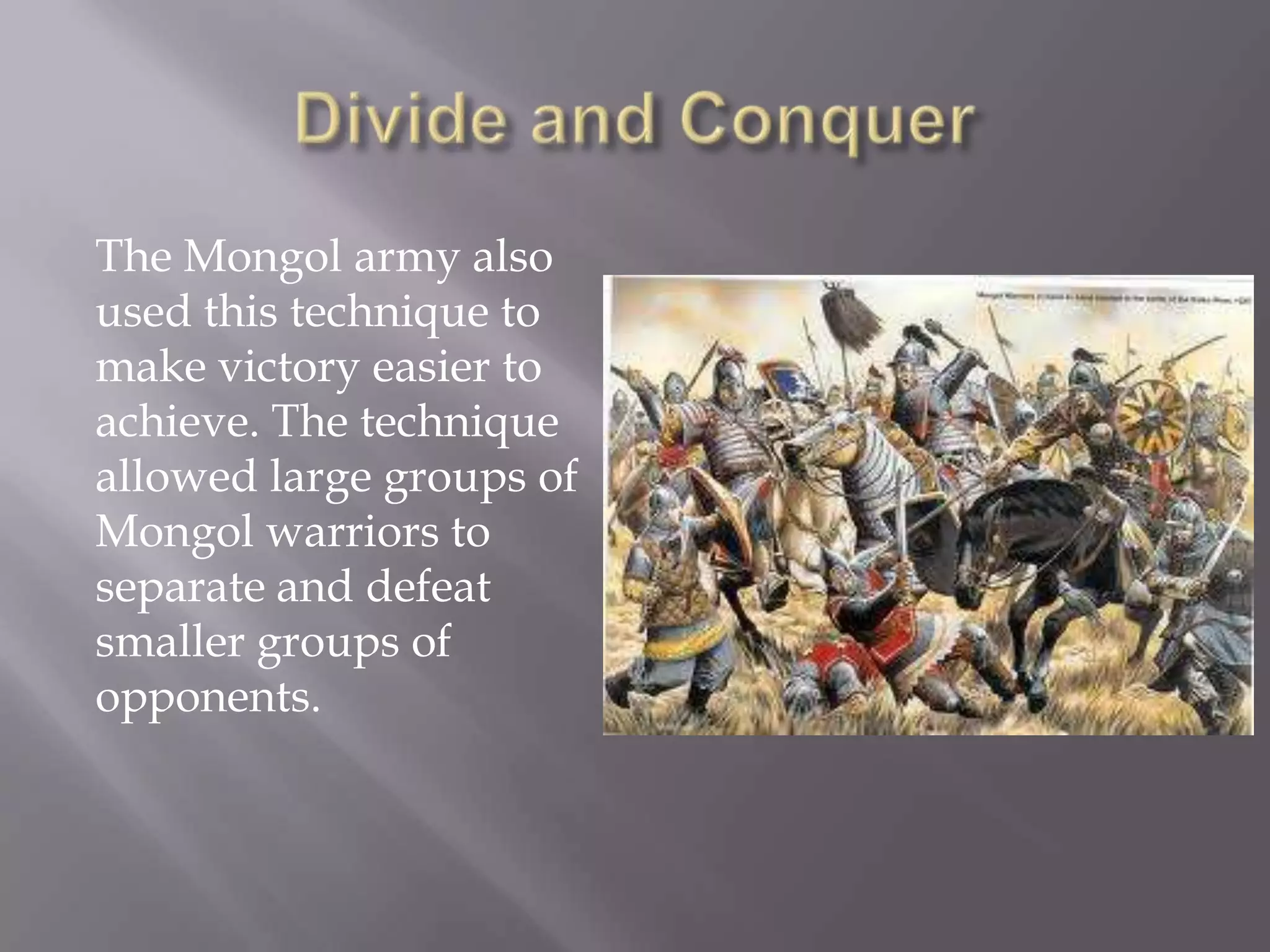 Mongol Weapons and Tactics | PPTX | Arms & Ammunition | Sensitive Topics