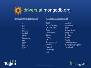 Realtime Analytics with MongoDB Counters (mongonyc 2012) | PPT