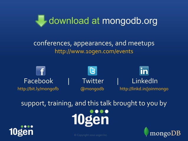 Realtime Analytics with MongoDB Counters (mongonyc 2012) | PPT