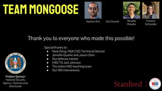 Mongoose H4D 2021 Lessons Learned | PPT