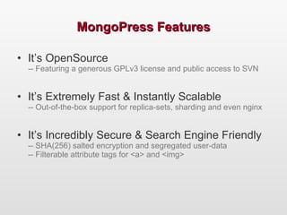 Introducing MongoPress | PPT | Databases | Computer Software and Applications