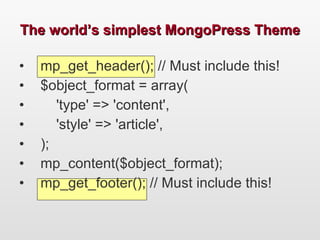 Introducing MongoPress | PPT | Databases | Computer Software and Applications