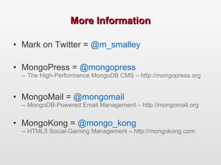 Introducing MongoPress | PPT | Databases | Computer Software and Applications