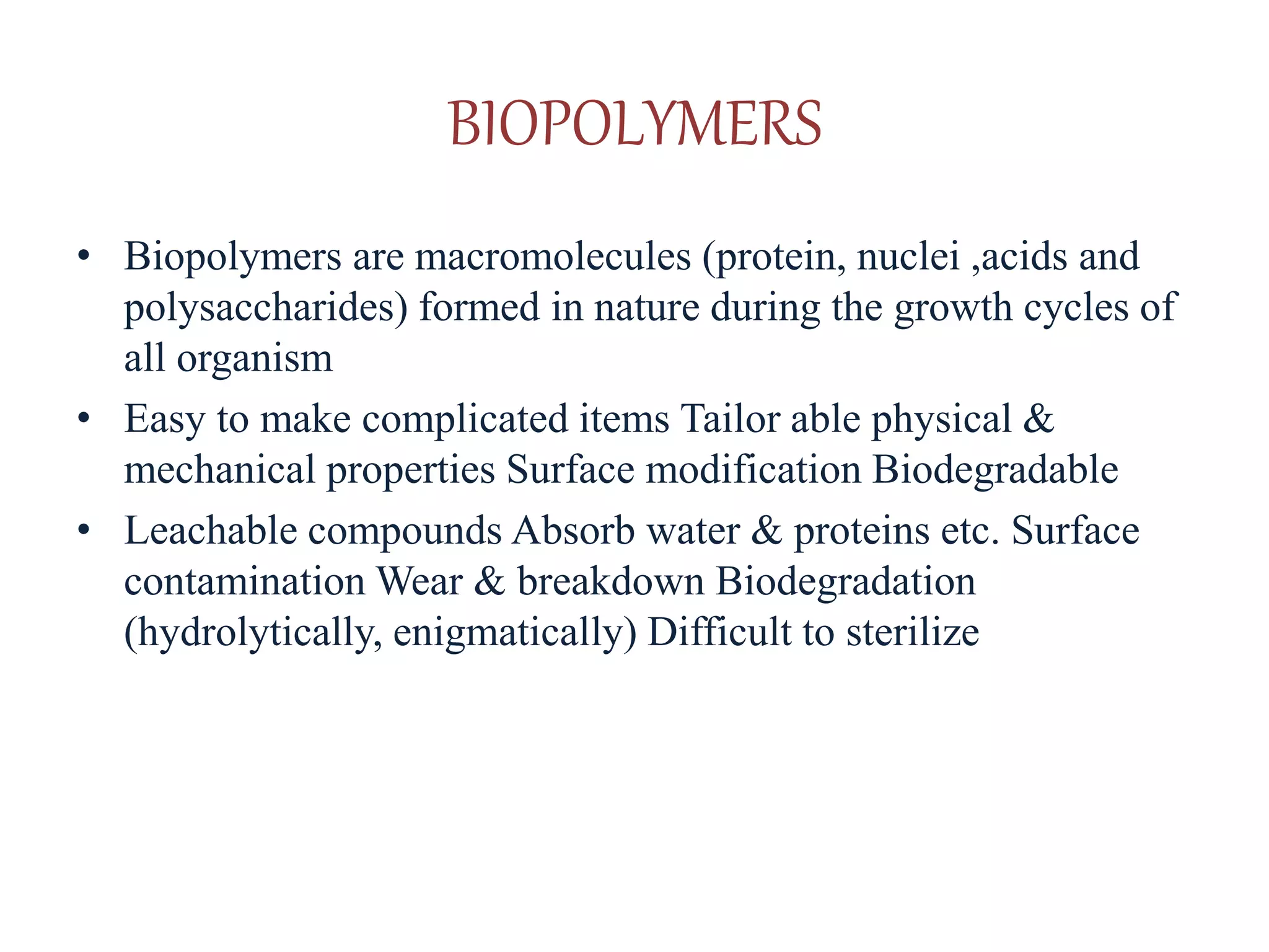 classification of biomaterials by vishnumenon.m | PPTX