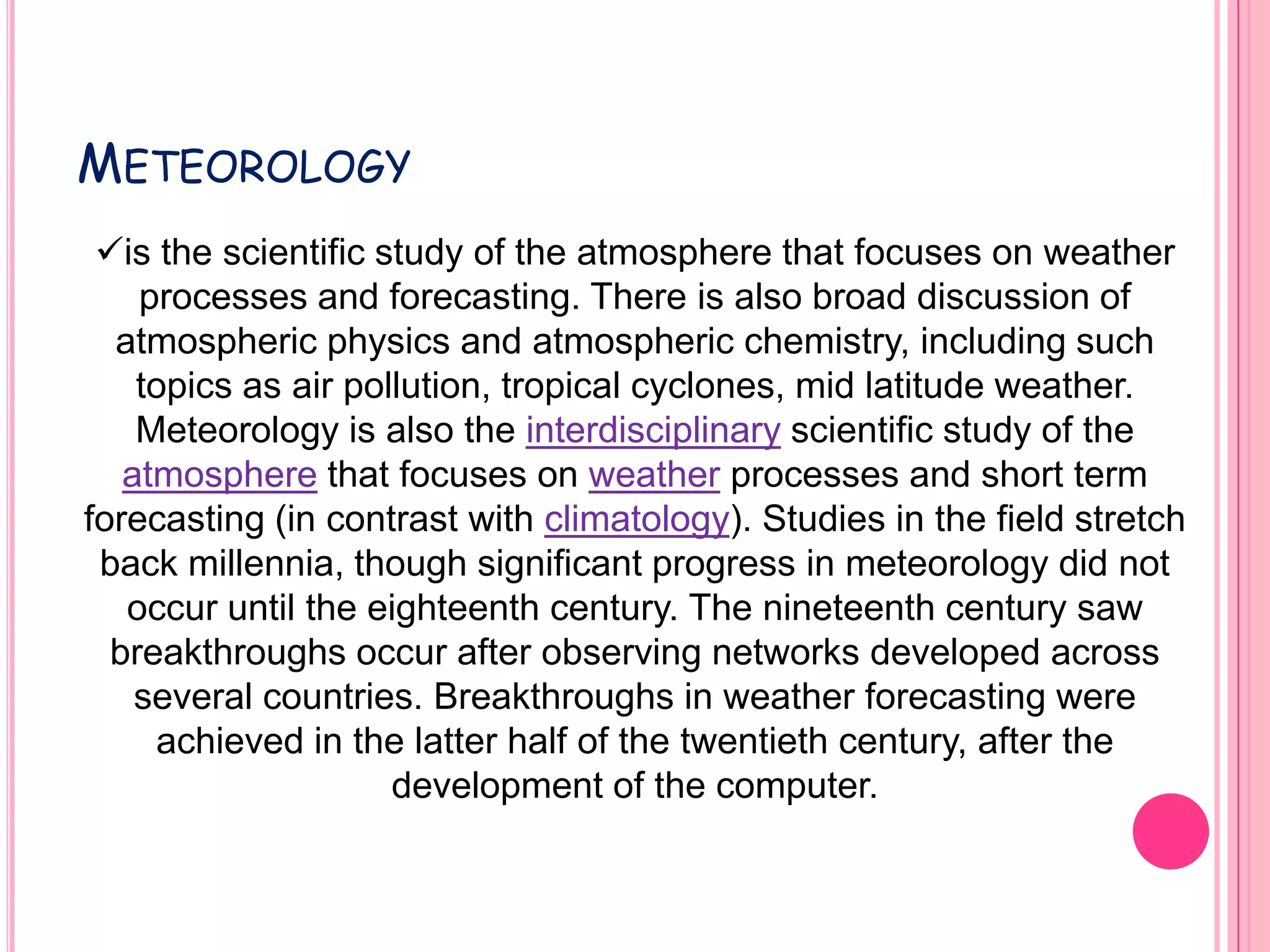 history of meteorology and weather instrument | PPTX