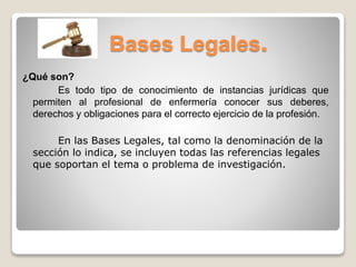BASES LEGALES Y TEÓRICAS | PPTX