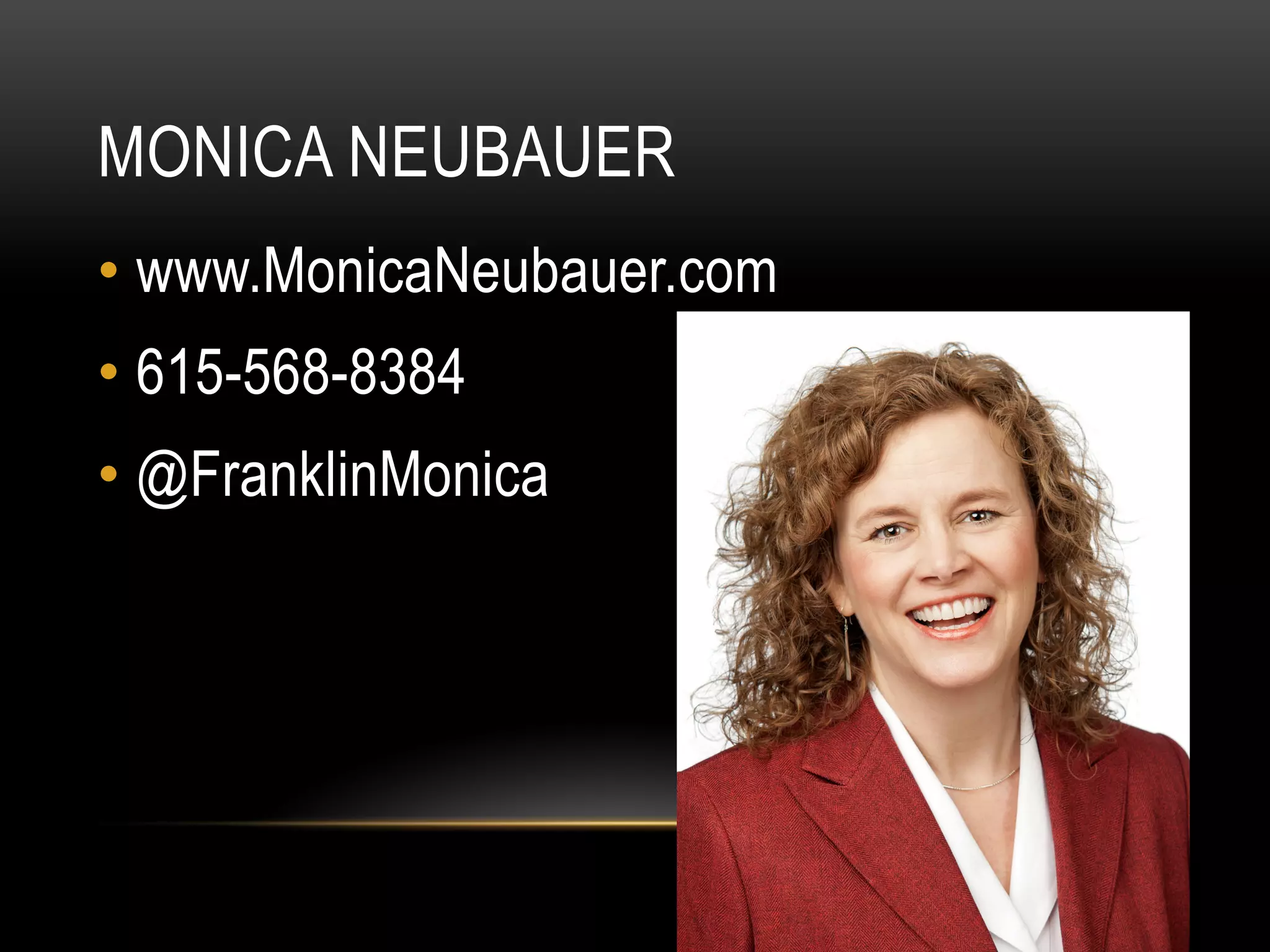 Monica neubauer speaker | PPT