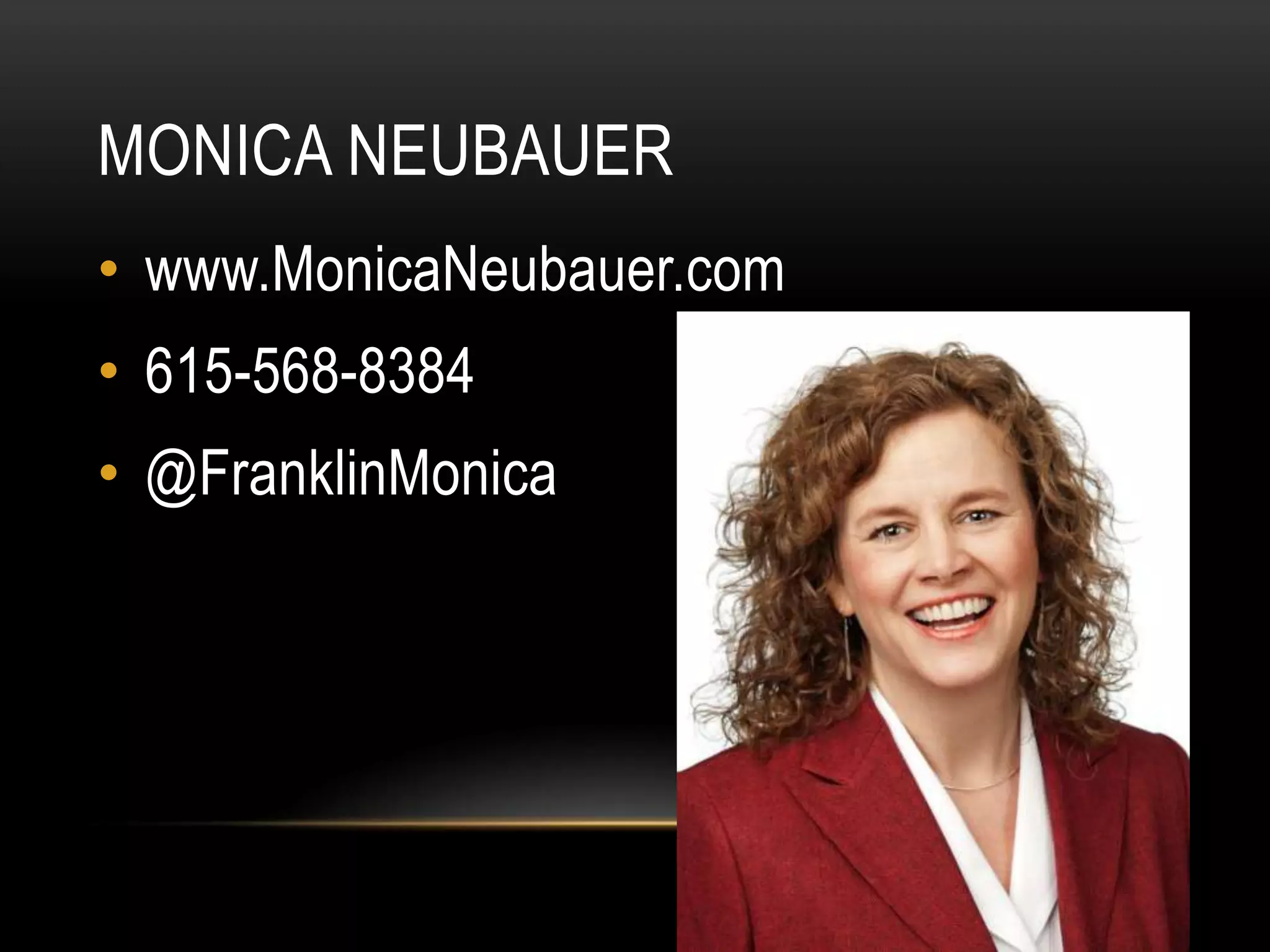 Monica Neubauer Speaker | PPTX