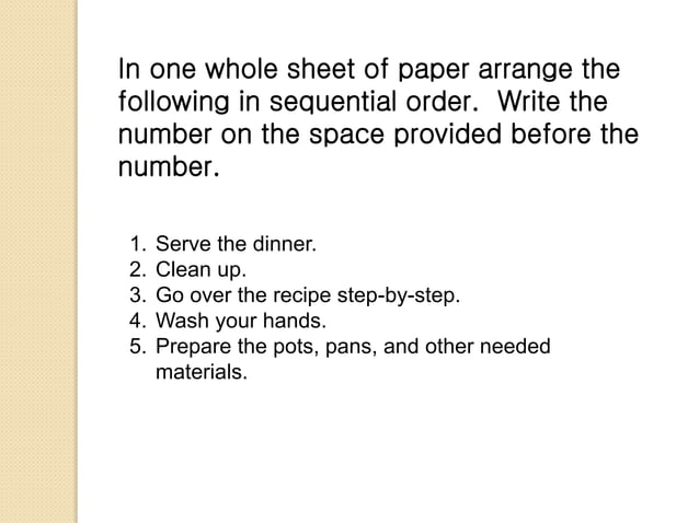 About sequencing an event and its meaning | PPTX