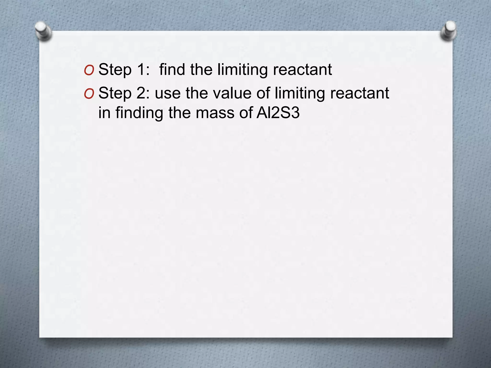 limiting and excess reagent in chemical reaction | PPTX