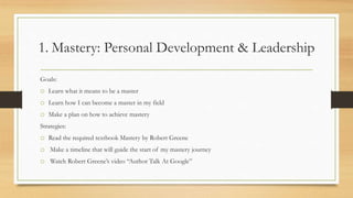 My Mastery Timeline | PPT