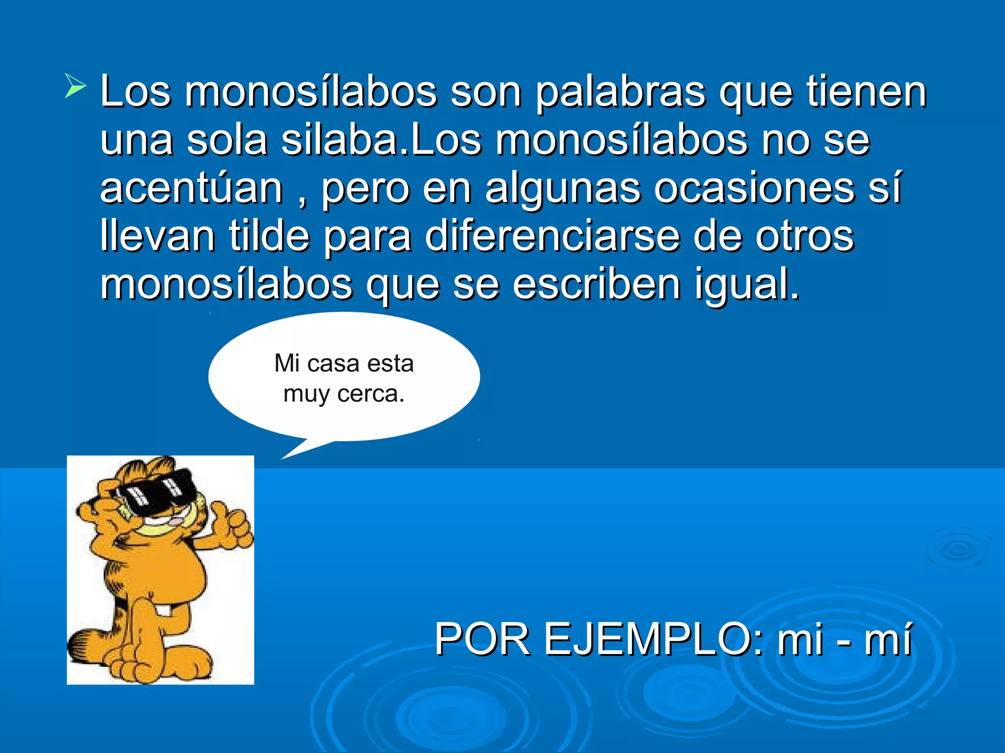 La tilde en los monosílabos | PPT
