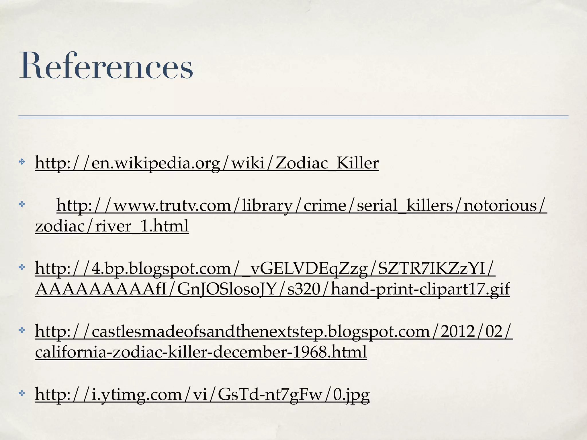 Monica zodiac killer ppt | KEY