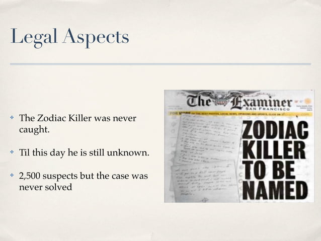 Monica zodiac killer ppt | KEY | Death, Injury, or Military Conflict ...