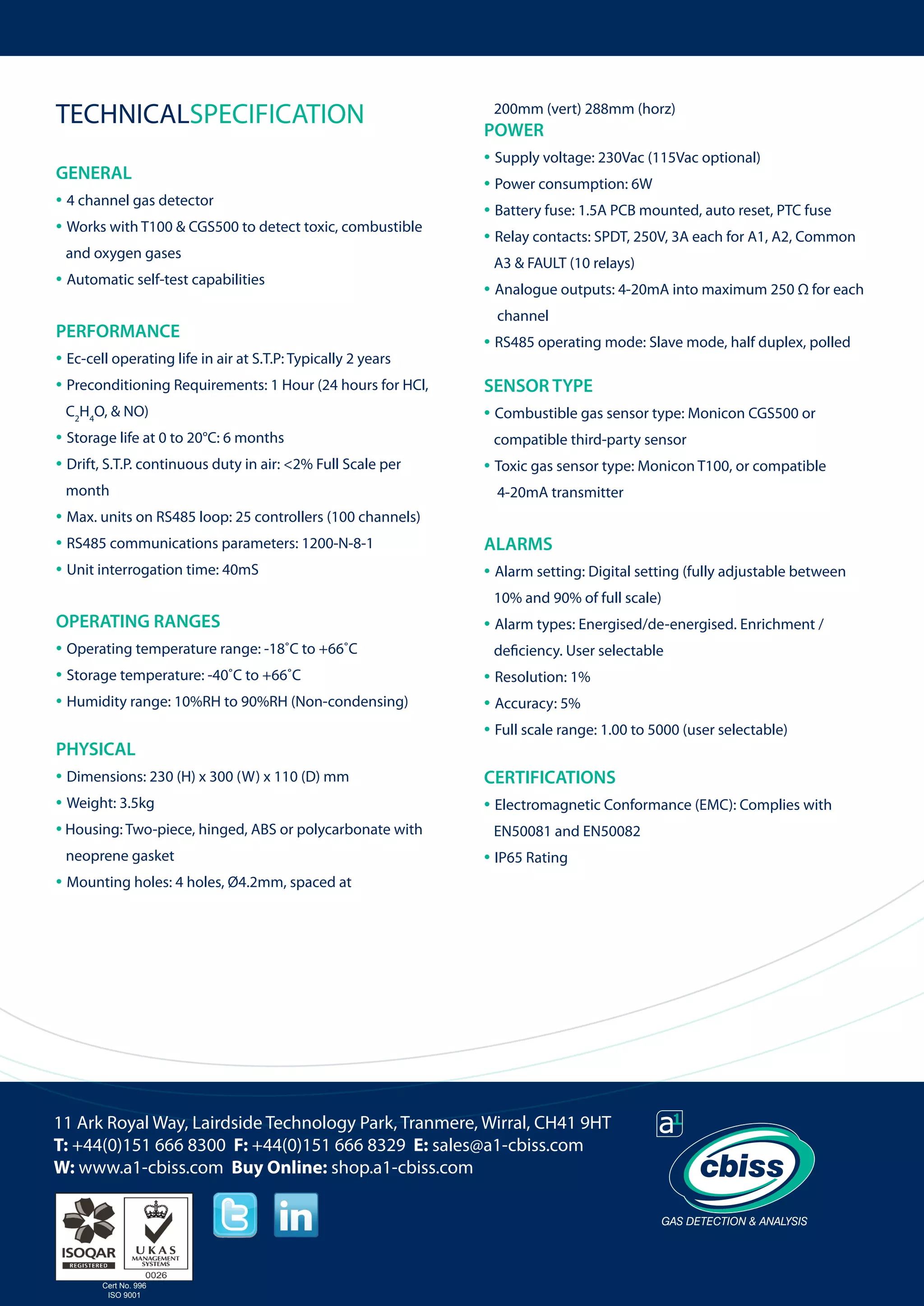 Monicon 4 channel datasheet | PDF