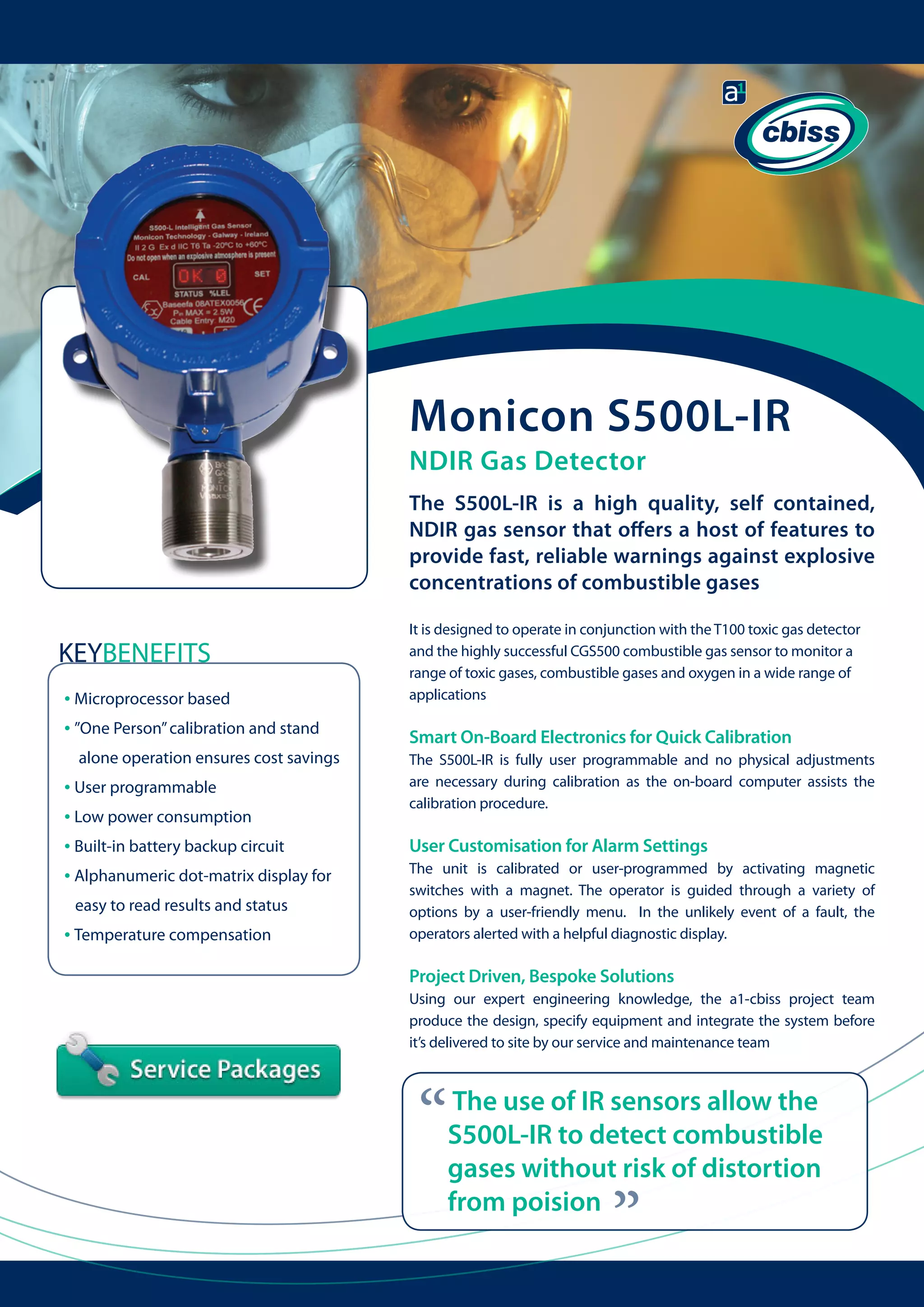 Monicon s500 l ir ndir gas detector | PDF