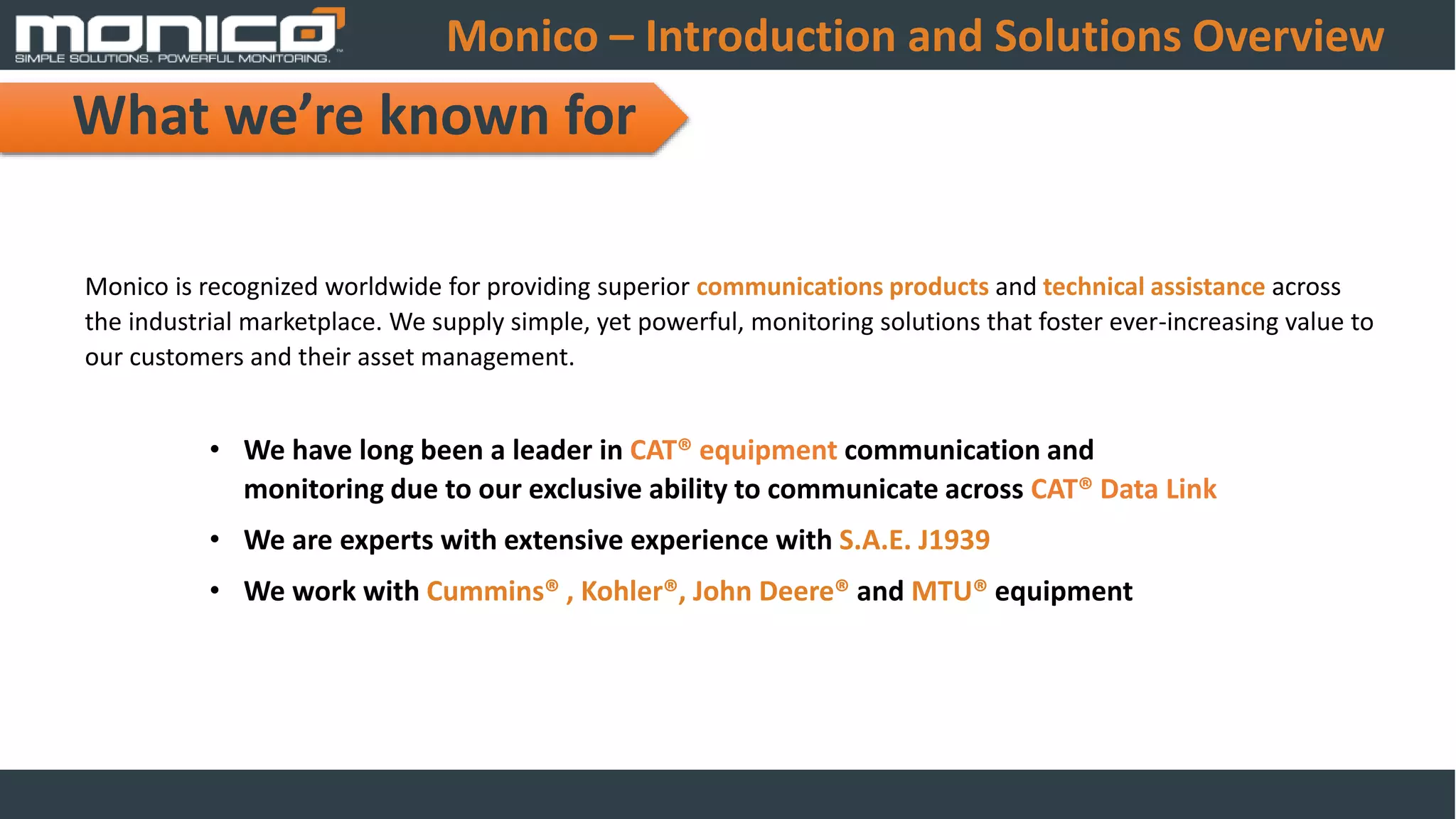 Monico - Remote Monitoring Solution | PPTX | Operating Systems | Computer Software and Applications