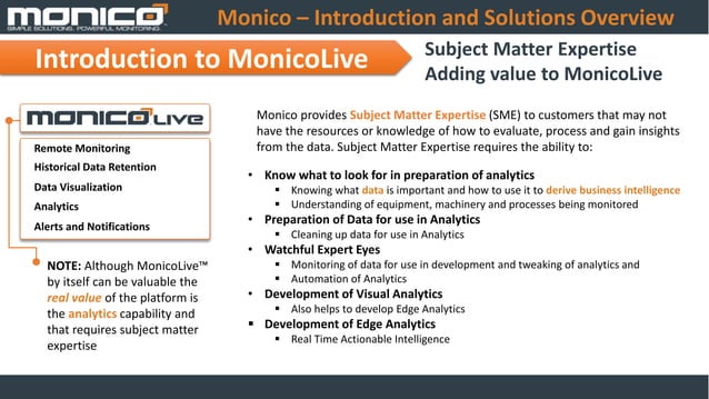 Monico - Remote Monitoring Solution | PPTX | Operating Systems | Computer Software and Applications