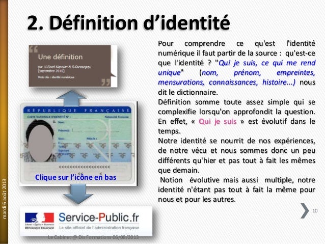 Mon identité au regard de mon identité numérique