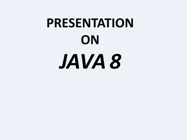 java 8 new features | PPTX